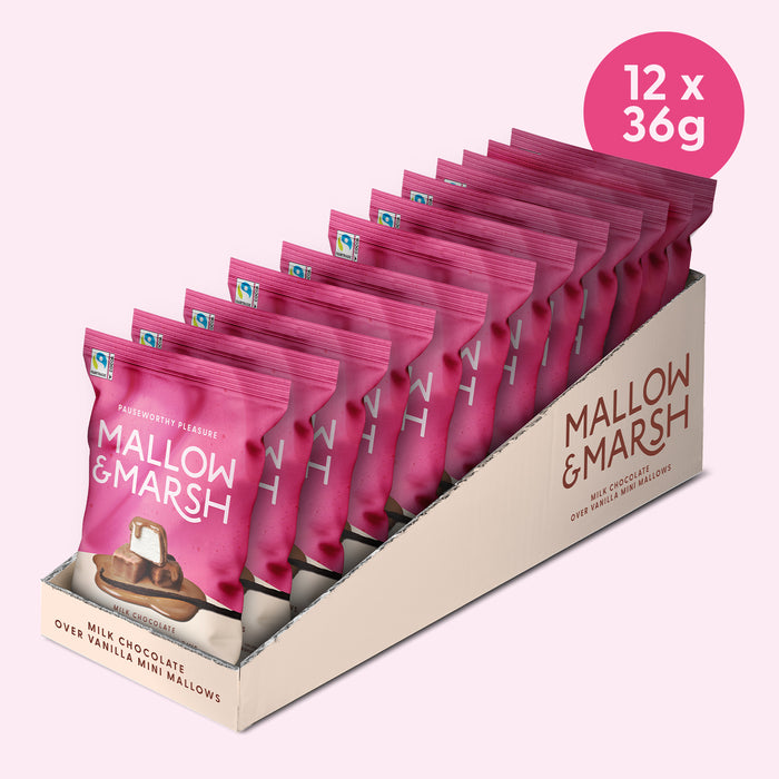 Milk Chocolate over Vanilla Mini Marshmallows – Mallow & Marsh